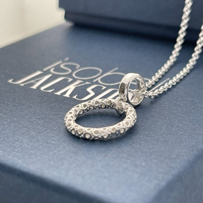 Open Circle Sterling Silver Necklace - Isobel Jackson Jewellery